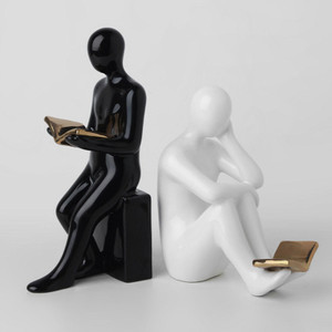 BNF Ceramic Human Statues Abstract Figurines Collectible Sculpture ...