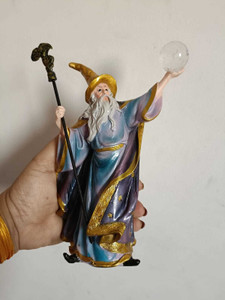 Natures Bounty Multicolour Master Merlin Statue/Wizard with Crystal ...