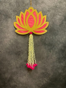 Spundhann Lotus with Rajnigandha and pom pom Dangler Decorative ...
