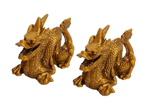 Feng Shui Art Vastu / Dragon Pair For Wealth And Happiness Decorative ...