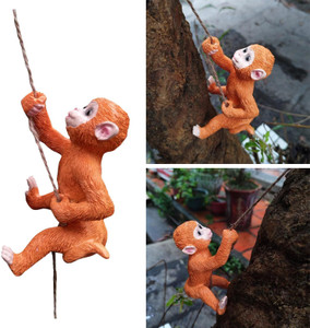 BNF Climbing Animal Figurine Sculpture Resin For Patio Balcony Outdoor ...