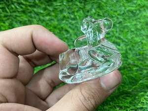 DARIDRA BHANJAN Sphatik Nandi Crystal Yantra,Crystal Sphatik Nandi Idol ...