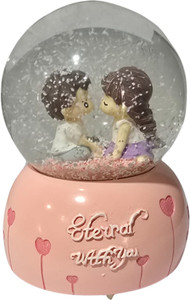 JimShi Romantic Musical Snow Globe with Couple Snowfall Effect Light-Up ...