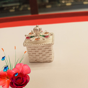 Parasmoni 999 pure Silver(chandi) Kum Kum Box/Sindoor Box/sindoor-dani ...