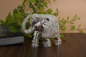avenew 24 Carat Pure Silver Coated & 999 Pure Silver Elephant Ifor ...