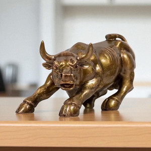 AVIRAL CRAFTS Bull Sculpture Ornament Abstract Animal Figurines Room ...