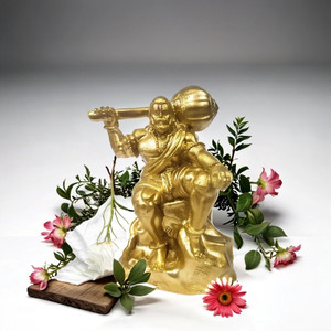 De-Ultimate Polyresin Golden Sitting Bahubali Bajrangbali Hanuman ...