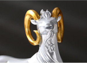 BNF 3Pcs Sheep Sculpture Figurine Geometric Goat Statues For Table Home ...