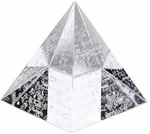 Ownmy 80Mm Crystal Pyramid Prism Desk Ornament Glass Paperweight ...