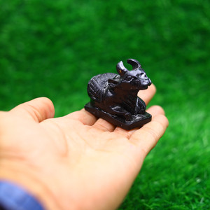 Neelkanth Shivling Stone Nandi Idol, Handcrafted Matt Finish Shiva's ...