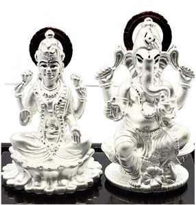 CEYLONMINE Pure silver gifted laxmi ganesh idol Decorative Showpiece ...