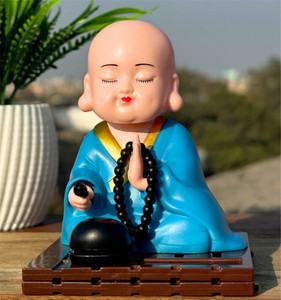 Dive Decor Solar Powered Moving Head and Hand Sitting Gautam Buddha ...