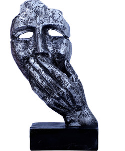 DEQUERA Human Face with Hands on Mouth Handcrafted Decorative Showpiece ...