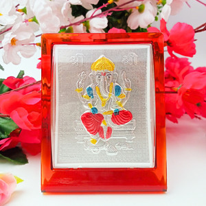 Parasmoni 999 Pure Silver Ganesha Frame | Decorative Showpiece - 11 cm ...