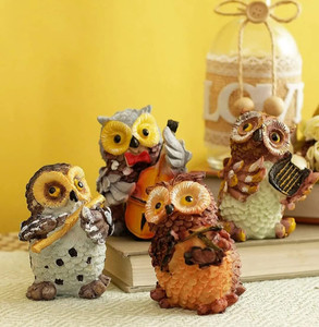 DEQUERA Owl Showpiece/Figurines/Statues For Good Luck | Playing Musical ...