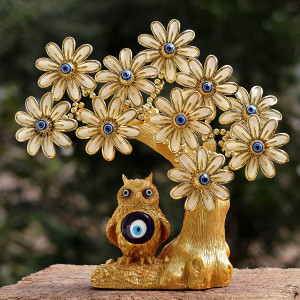 REIKI CRYSTAL PRODUCTS Evil Eye Tree for Home Office Decor Vastu Feng ...