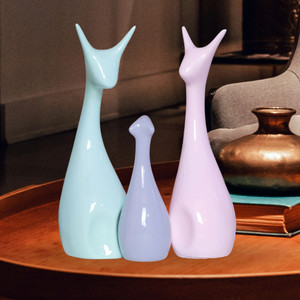 GW Creations Lucky Deer Figurines Family Piano Finish Figures Home ...