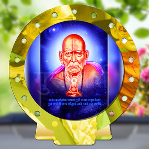 SANBIA Akkalkot Swami Samarth Golden Mirror Shine Car Dashboard Idol ...