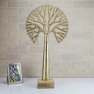 Maison Modern Harvest Gold Broc Tree Sculpture Decorative Showpiece ...