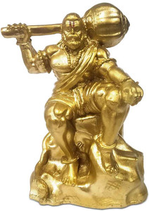 Utkarsh Polyresin Golden Sitting Bahubali Bajrangbali Hanuman Blessing ...