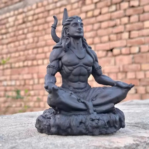 sanskaari MAHAYOGI SHIVA IN BLACK 3D STATUE God Mahadev Bholenath idol ...