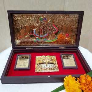 The Vogue Nation 24 Carat Gold Plated Radhe Krishna Photo Frame with ...