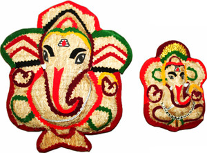 roots craft Lavancha Ganesha /Vetiver Vinayagar 9.5" and 5" inch Wall ...