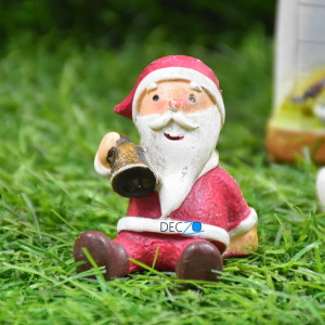 DECZO Miniature Santa with Bell, Christmas, Anniversary, Garden Decor ...