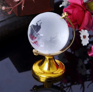 SP Handicrafts Decor Round Earth Globe Glass Sphere Ball Paperweight ...