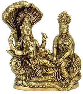 murtify Antique Metals Shri Lakshmi Narayan Idol on Anant Naag/Laxmi ...