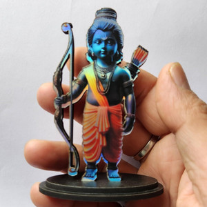 Snyggstore Ram Lalla 2d Ayodhya Mdf Wooden Sticker idol For car ...