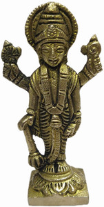 Anjini Brass Lord Vishnu Bhagwan Idol Murti Statue Satyanarayan Figure ...