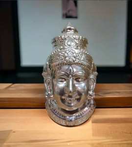 Sigaram 6X3.5 Inch Silver Plated Lakshmi Face Mukoot for Vara ...
