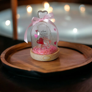 ATYA Lovely Crystal Teddy Bear with light in glass dome Decorative ...