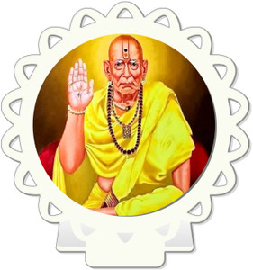 GiftsRange Akkalkot Swami Samarth Car Dashboard Idol White Glossy ...
