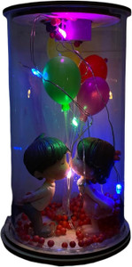 MGTrading Glass Cute Couple showpiece with Light Best Valentines Day ...