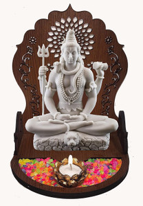 SHREE RAM IMPEX Polystone Shiv ji Murti 8 Inch Lord Shiva Statue with ...