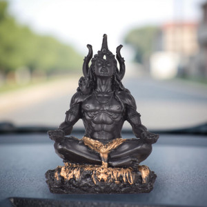 AVG ARTISTRY Mahayogi Shanker Black Statue Resin Sculpture of Lord ...