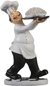 BNF French Chef Figurine Kitchen Ornaments Resin Cook Statue Noodles ...