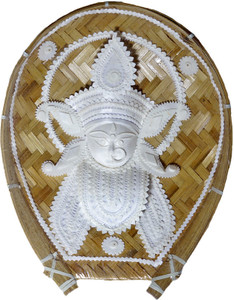 ArtKart Sholapith wall decor/wall hanging Kulo with Devi Durga's face ...