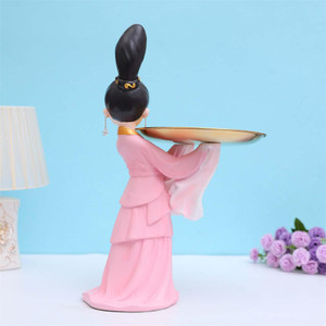 BNF Chinese Girl Figurine Entrance Key Holders Modern Resin Storage ...