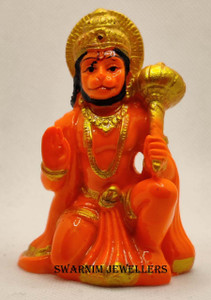 Swarnim Jewellers Hanuman Orange Decorative Showpiece - 7.5 cm Price in ...