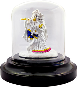 SILVERSPOT JEWEL 999 Pure Silver Colorful Standing Radha Krishna with ...