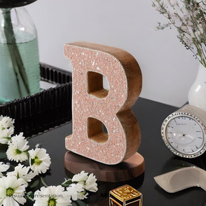 CASA DECOR Alphabet B Bedazzled In Beads Decorative Showpiece - 20 cm ...