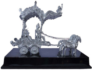 Jagyash Krishna Arjun Rath 38cm Religious Idol & Figurine Aluminium ...