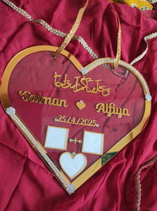 Najma Artsy Heart Shape Nikah Name Couple Thumb Plate Wedding Thumb ...