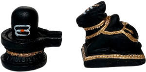 SAI KRUPA Marble Shivling with Nandi Idol Set Shiva Pindi Statue ...