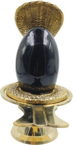 MAA MANSA DEVI Brass Black Shiva Ling Shivling Statue Hindu Puja Stand ...