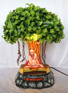 Shubhrangarts Shri Swami Samarth Idol with Tree (Light) Decorative ...