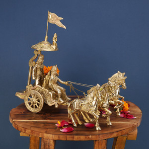 utsavicraft Artistic Mahabharat Arjun Chariot Rath Lord Krishna Sarathi ...